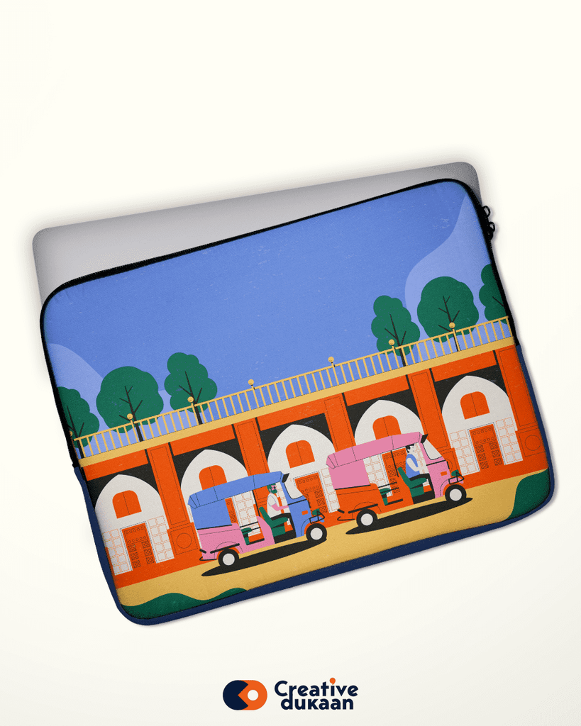 Colourful Auto Laptop Sleeve | Creative Dukaan - Stylish & Protective