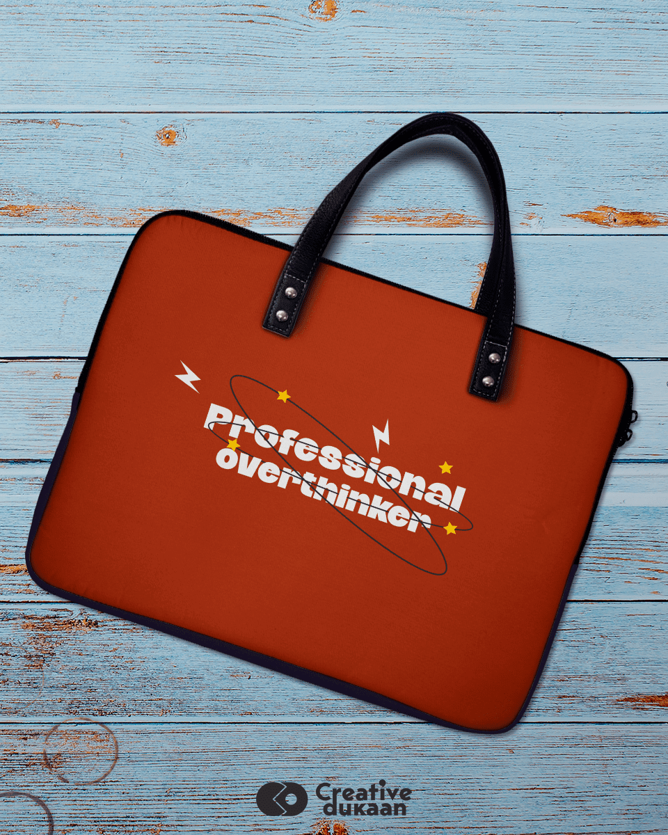 Professional Overthinker - Cool and Funny Laptop Sleeves – Creative Dukaan