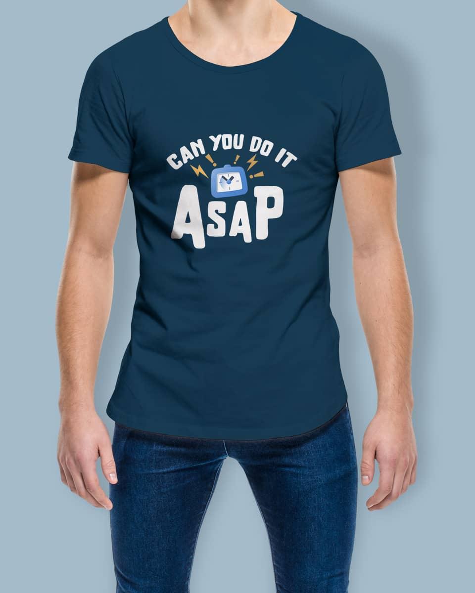Do it ASAP - Blue Half Sleeve T-shirt | Trendy and Comfortable ...