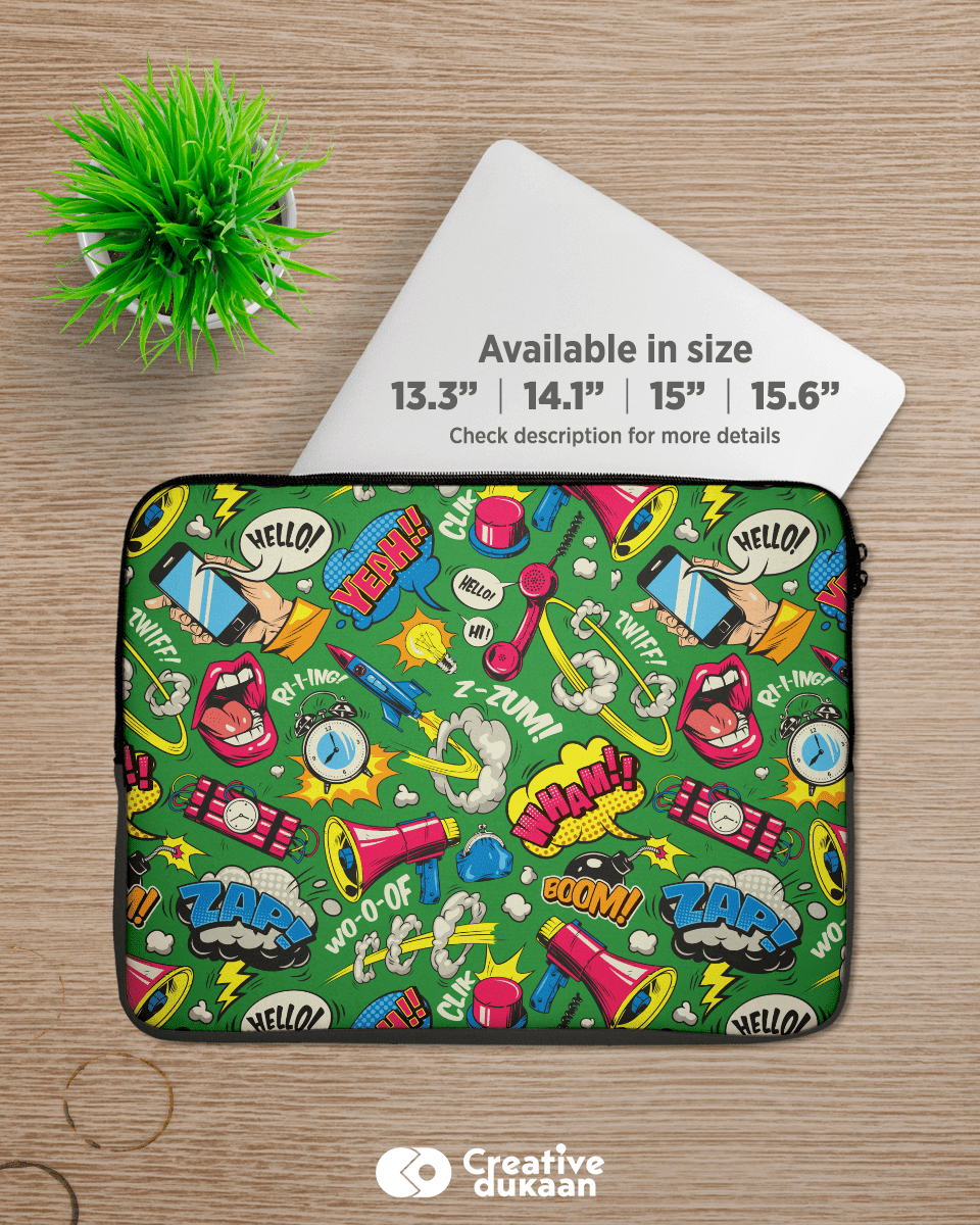 90s Pop Art - Cool and Funny Laptop Sleeves – Creative Dukaan