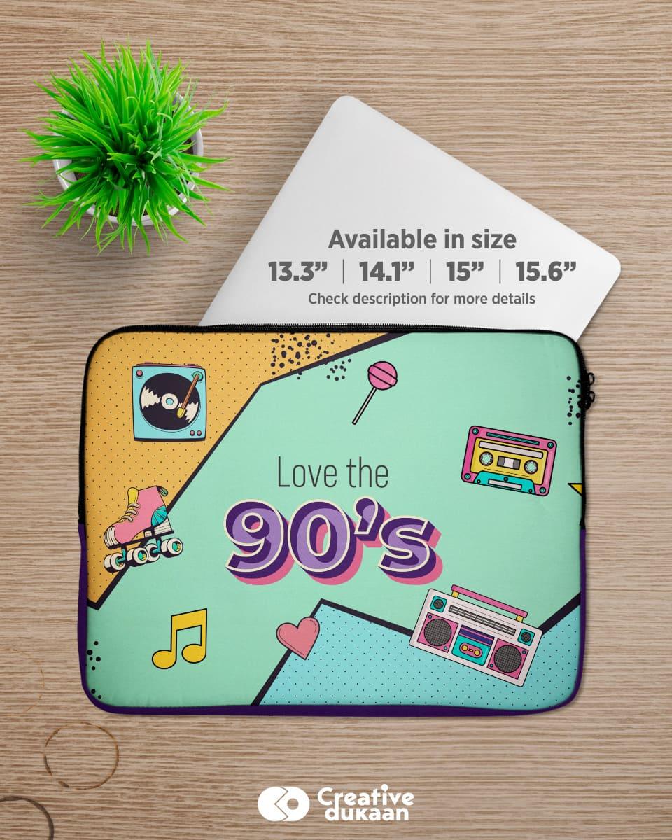 90's Love - Cool and Colorful Laptop Sleeves – Creative Dukaan