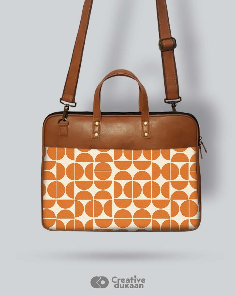 Geometry Design Luxurious Laptop Bag Made Using Vegan Leather ...