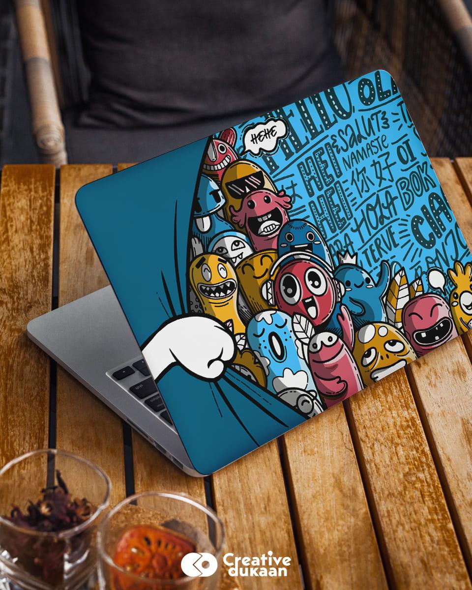 Buy Funny + Cool Cartoon Laptop Skin Designs in Various Colours ...