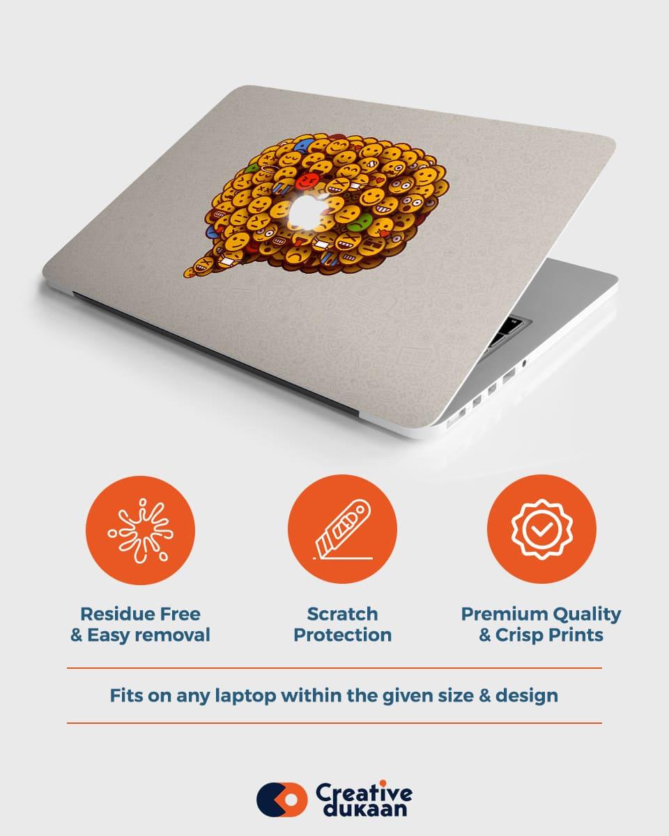 MacBook Air & MacBook Pro Skin With Funny Emoji for Apple Device ...