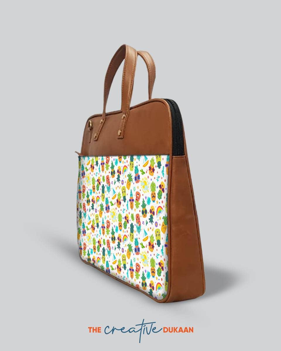 Cool & Funny Design Vegan Leather Laptop Bag Just for You – Creative Dukaan