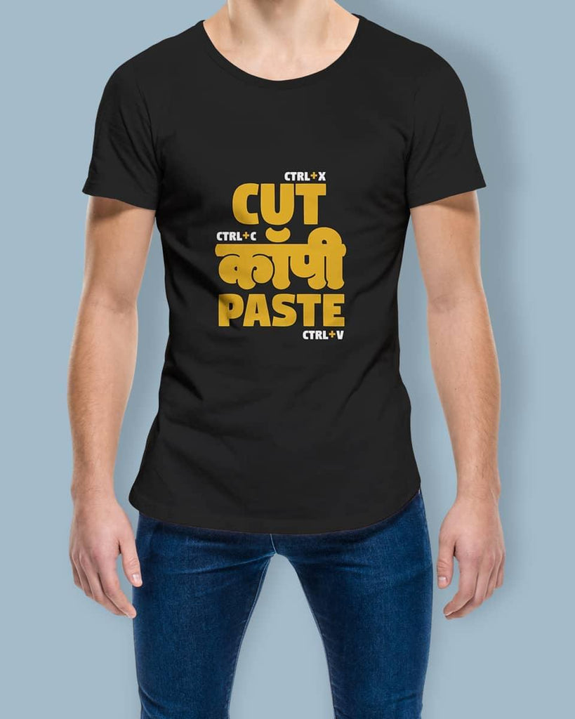 Cut Copy Paste - Half Sleeve T-shirt – Creative Dukaan
