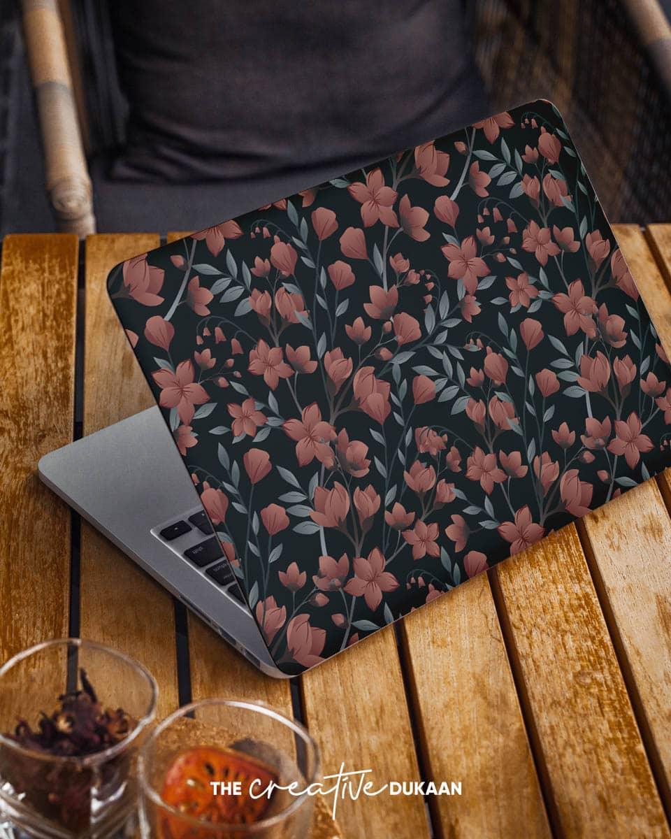 Floral Laptop Skin With Flower Design With Scratch Protection ...