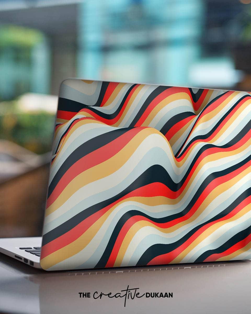 Waves Printed Laptop Skin For Men & Women Who Loves Art – Creative Dukaan