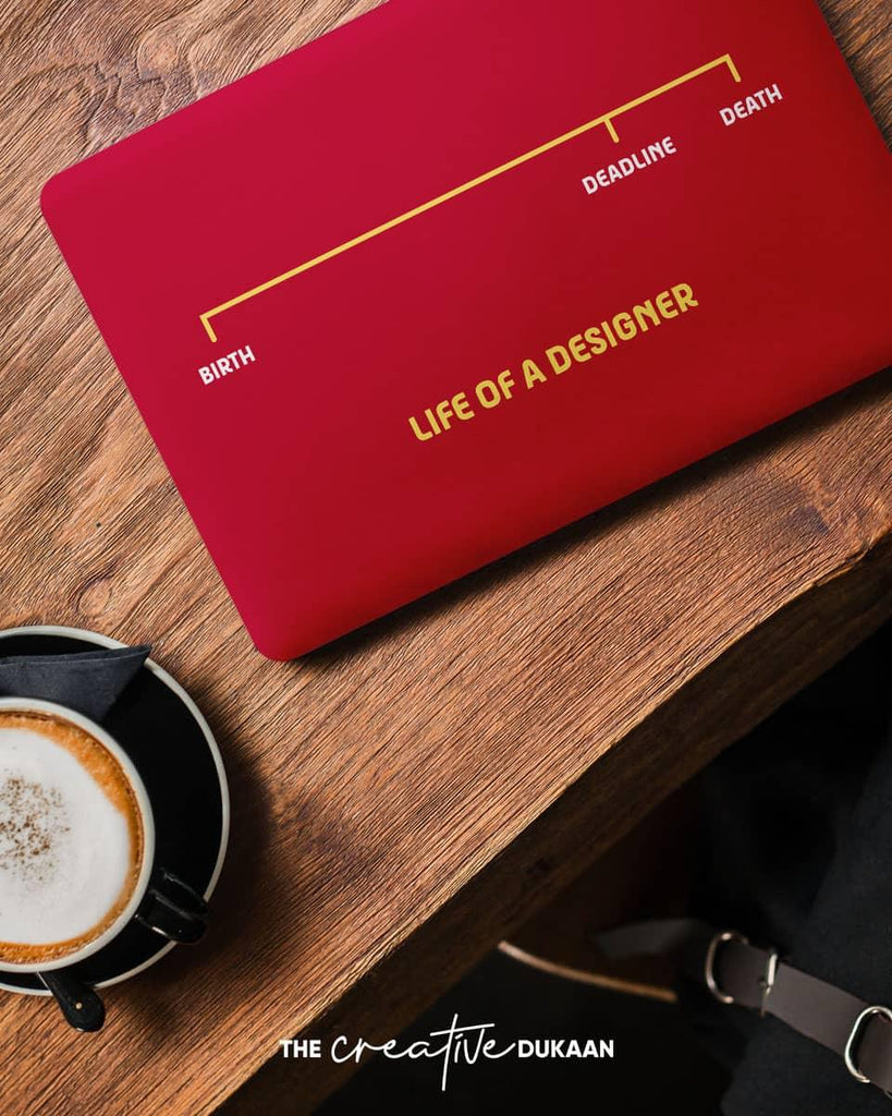 Buy Red Cool Laptop Skin for Designer - Creative Dukaan