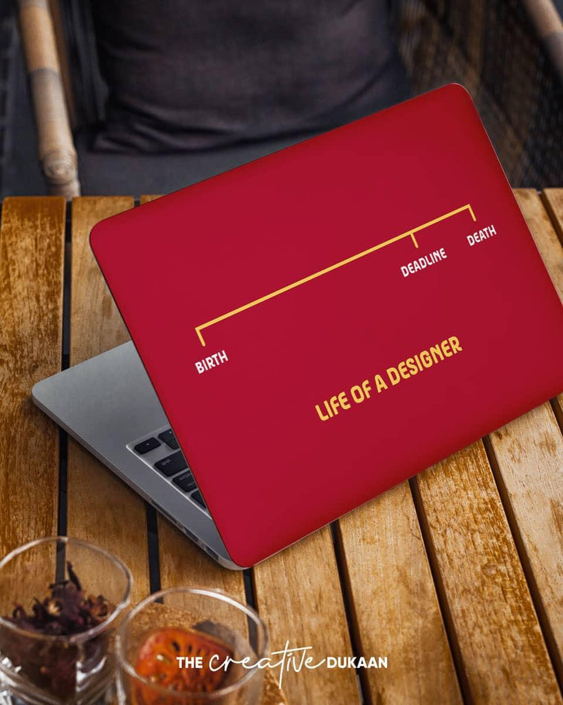 Buy Red Cool Laptop Skin for Designer - Creative Dukaan