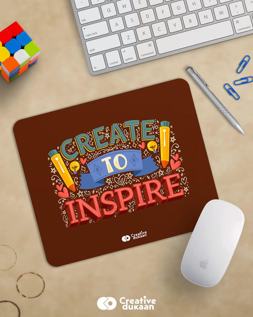 Create to Inspire cool Mousepad – Creative Dukaan