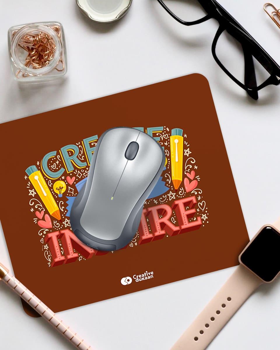 Create to Inspire cool Mousepad – Creative Dukaan
