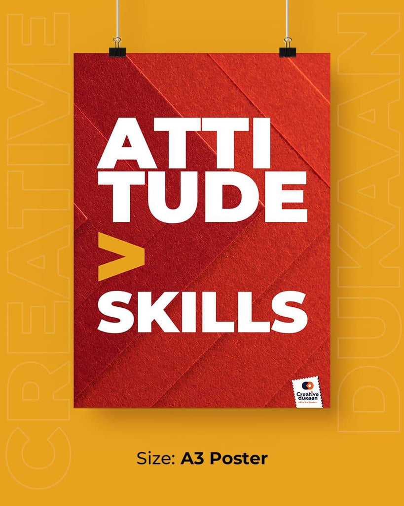 Attitude is More Than a Skill: Inspiring Wall Poster for Motivation ...